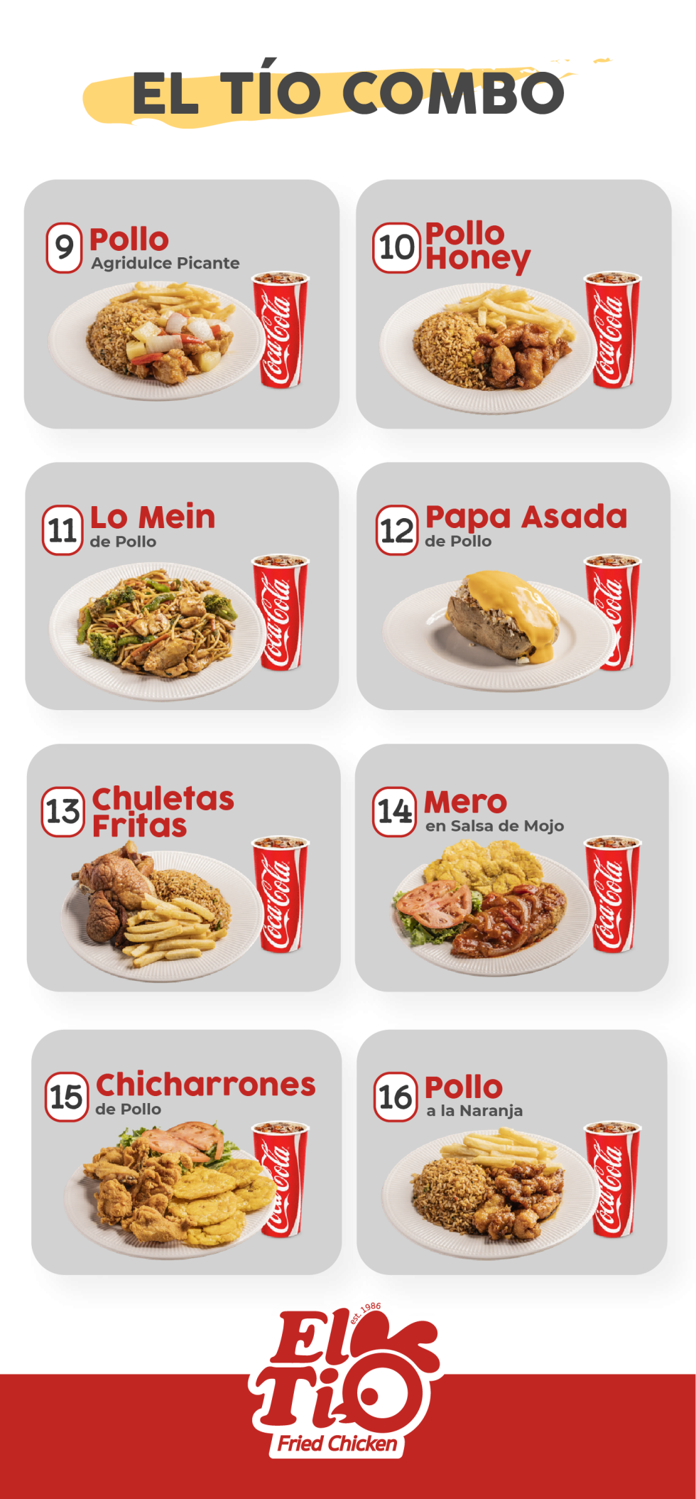 Menú | El Tio Fried Chicken